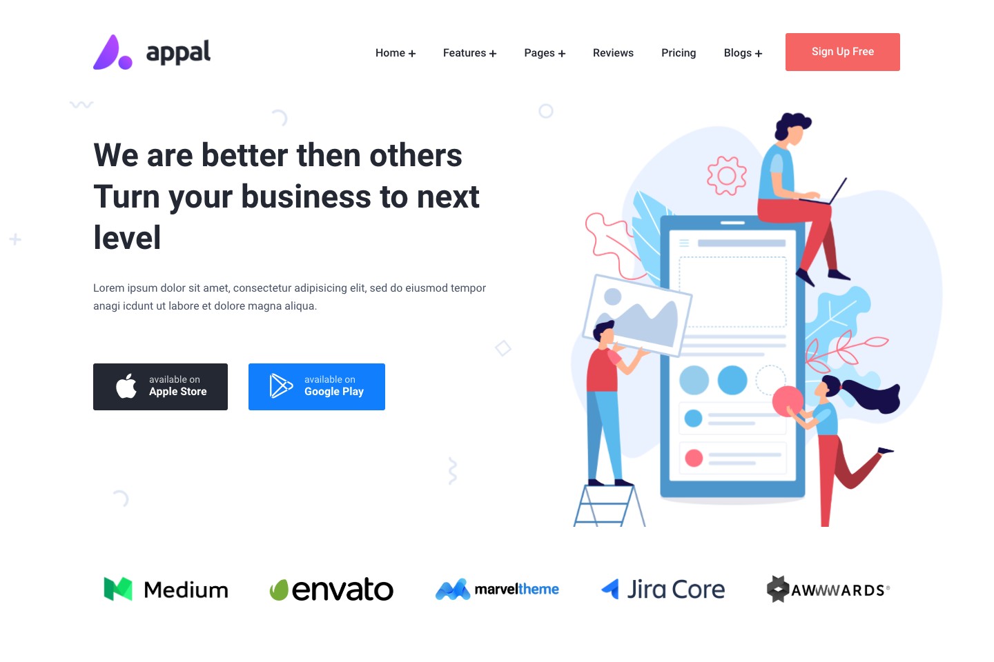 Appal - Ultimate Startup Landing Page Drupal Theme