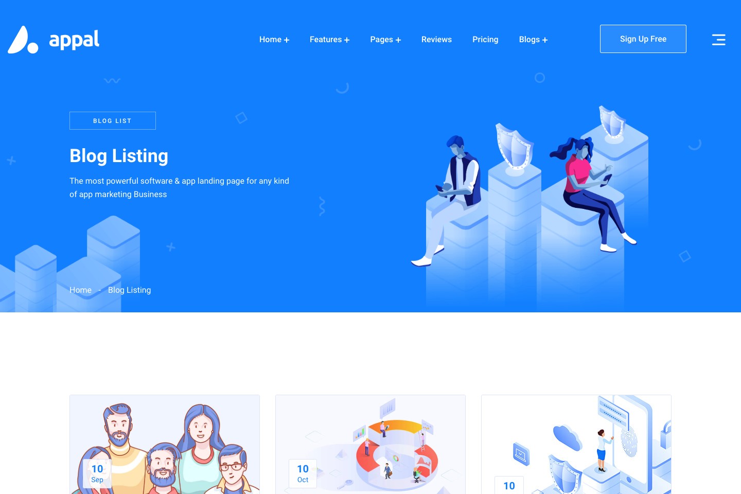 Appal - Ultimate Startup Landing Page Drupal Theme
