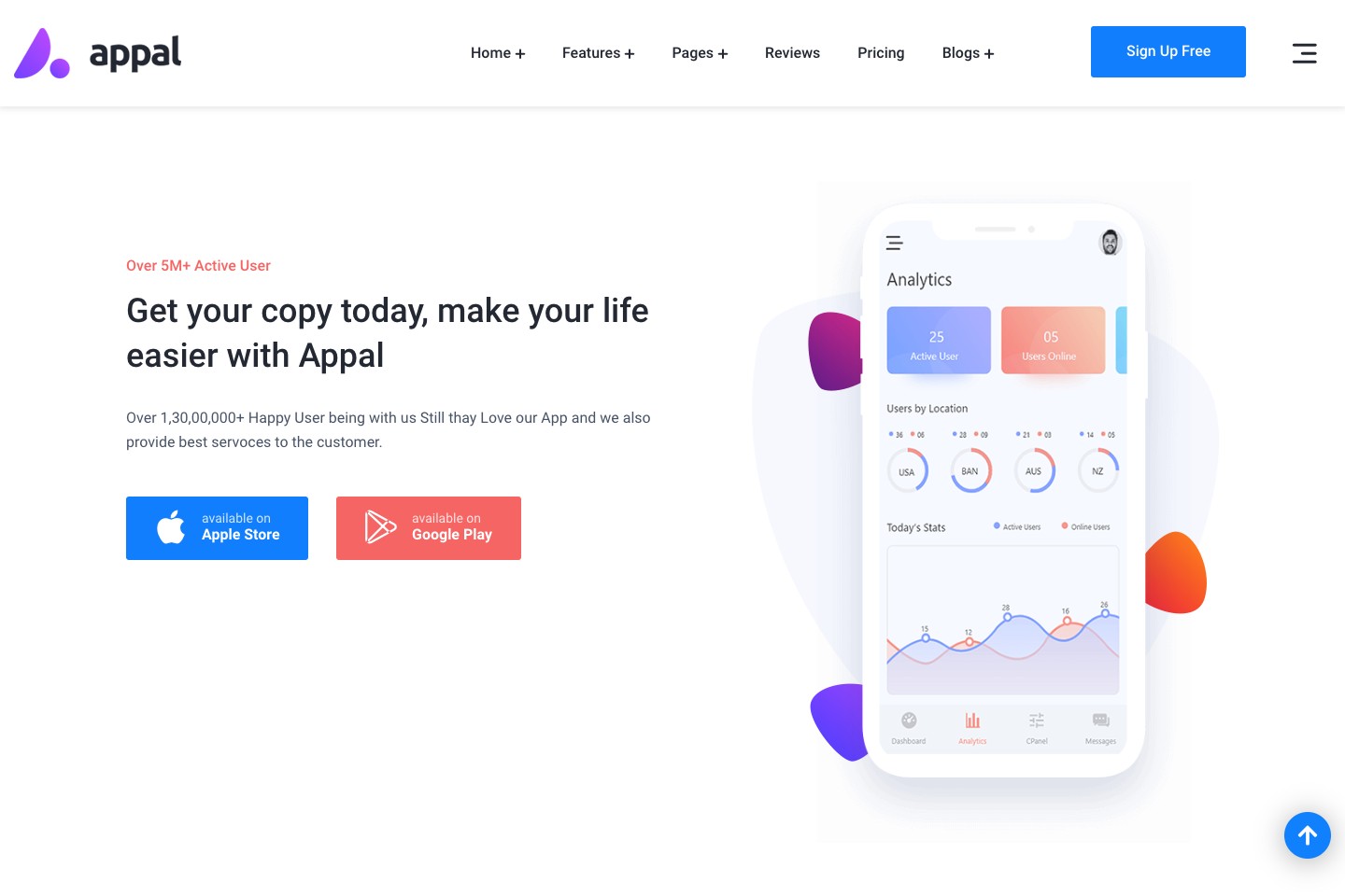 Appal - Ultimate Startup Landing Page Drupal Theme